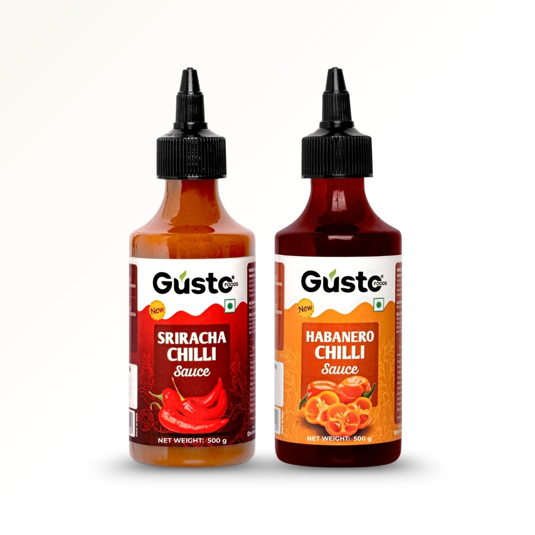 Premium Hot Sauce Duo | Sriracha & Habanero | Gusto – Gusto Foods
